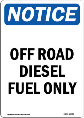 SignMission Off Road Diesel Fuel Only Sign - ShopStyle