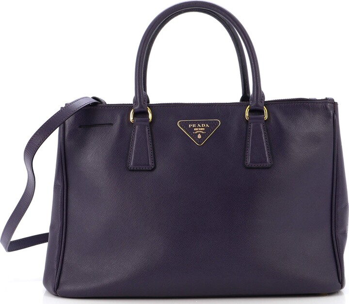 Prada Double Zip Lux Tote Saffiano Leather Medium - ShopStyle