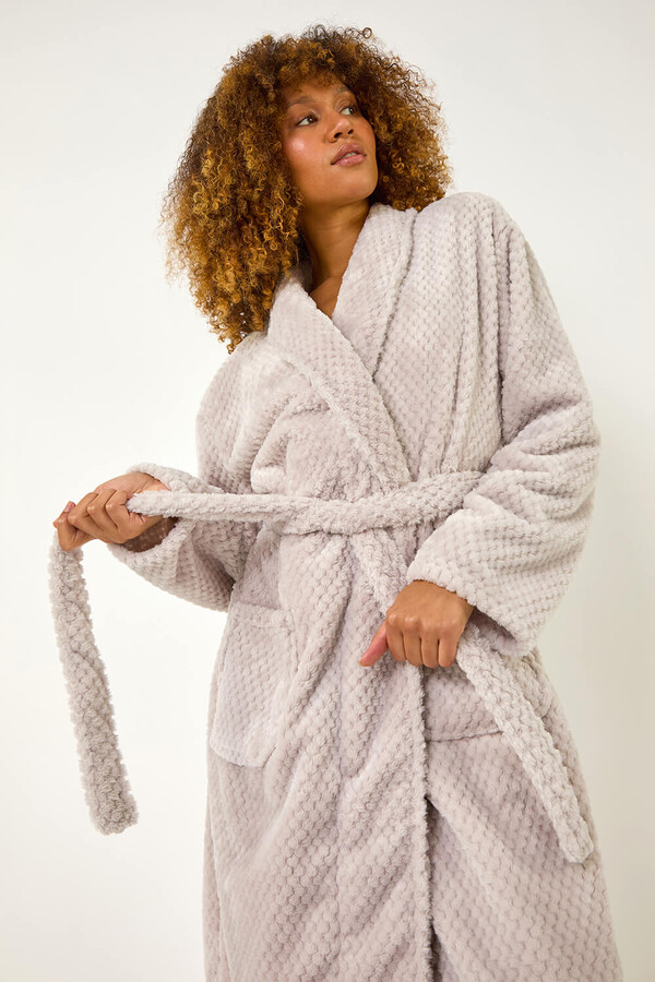 Roman Originals Textured Dressing Gown - ShopStyle Robes