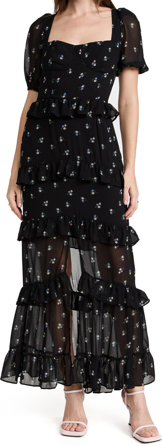 WAYF Cici Bustier Tiered Maxi Dress - ShopStyle