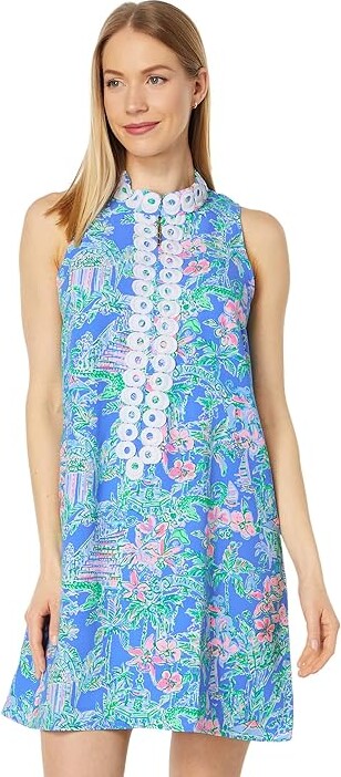 Lilly Pulitzer Jane Shift (Boca Blue Beneath The Bougainvillea) Women's ...