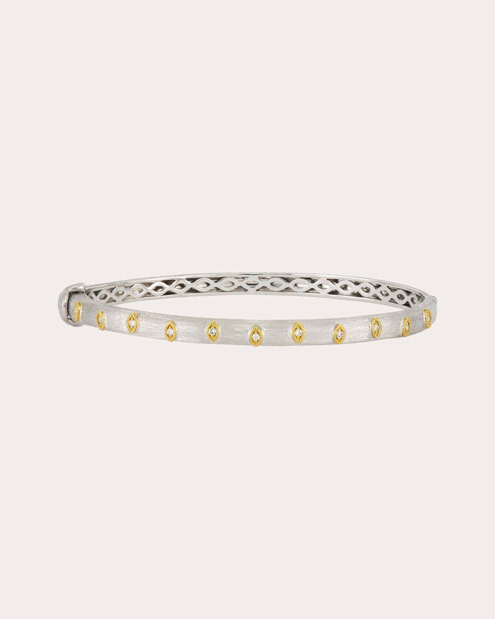 Jude Frances Diamond Mixed Metal Staggered Marquise Bangle - ShopStyle ...