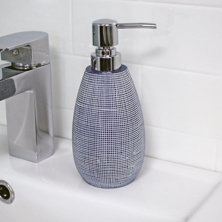 Showerdrape Denim Blue Collection Liquid Soap Dispenser - ShopStyle