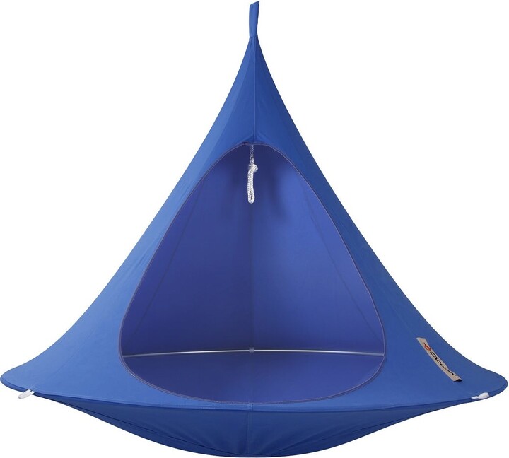 The Hamptons Collection 72” Blue Two Person Hanging Cacoon Chair with ...