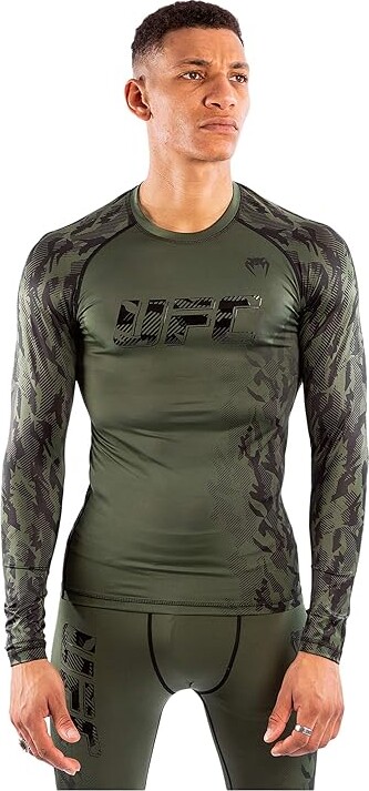VENUM UFC VENUM Authentic Fight Week Long Sleeve Rashguard (Khaki) Men ...