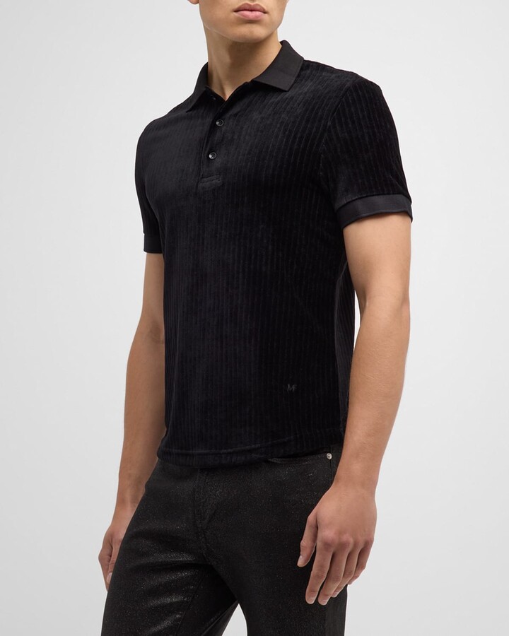 Monfrère Men's Pierce Ribbed Velvet Polo Shirt - ShopStyle