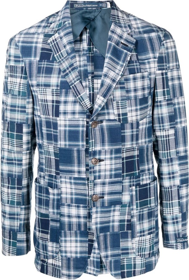 Polo Ralph Lauren Patchwork-Design Suit Jacket - ShopStyle