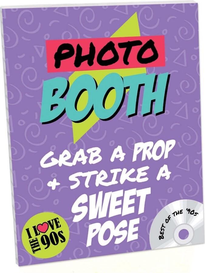 Big Dot Of Happiness 90's Throwback Photo Booth Sign - 1990s - 10.5 x ...