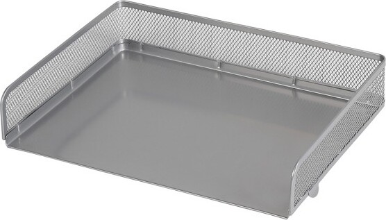 Mesh Stacking Letter Tray with Wide Side Opening Silver - Brightroom ...