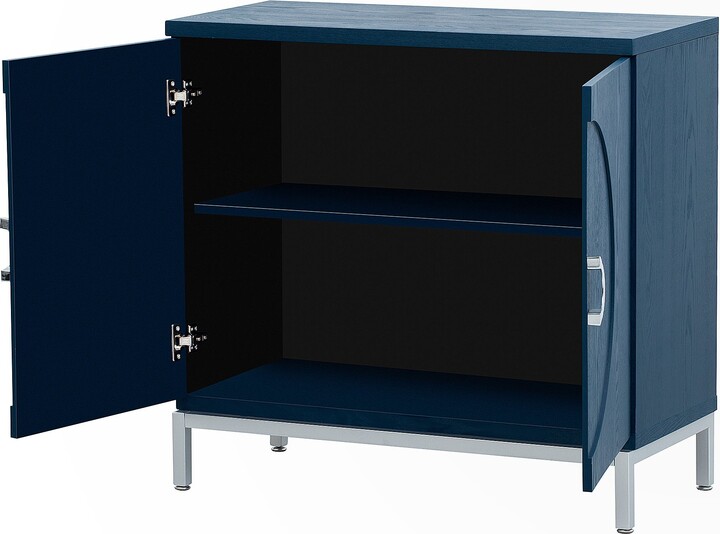 Accent Cabinet with Solid Wood Veneer and Metal Leg Frame - ShopStyle ...