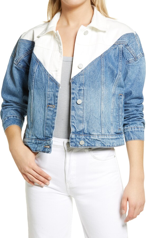 Blank NYC Patchwork Drop Denim Jacket - ShopStyle