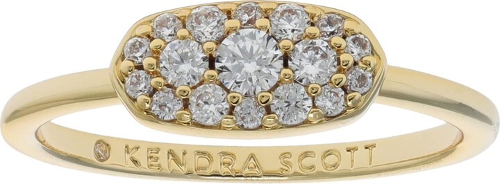 Kendra Scott Grayson Crystal Band Ring Gold White Crystal 8 - ShopStyle