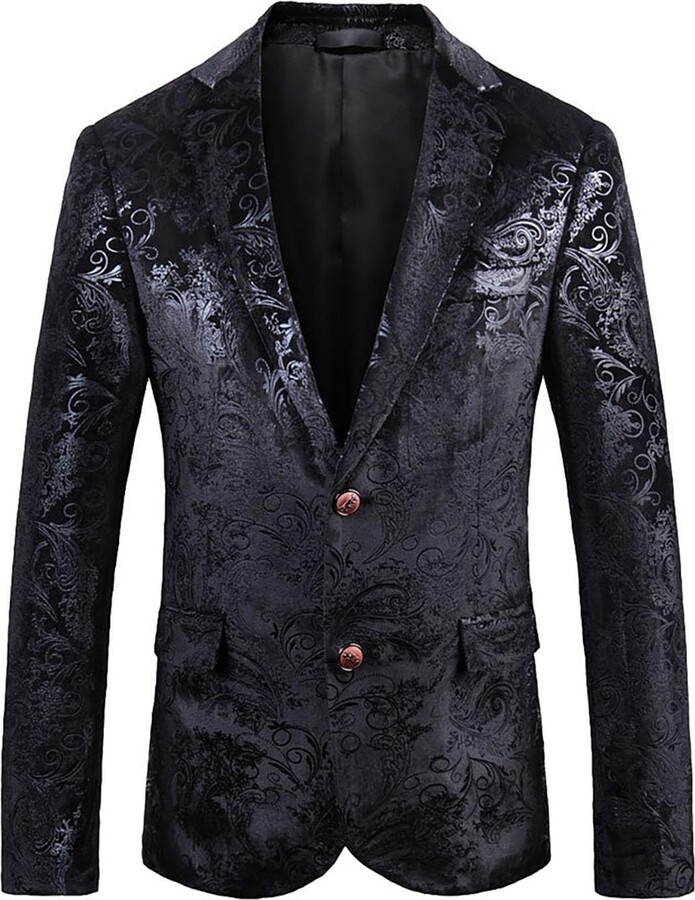 COOFANIN Men's Suits & Blazers 5XL UK Sales Clearance Black Suit Jacket ...