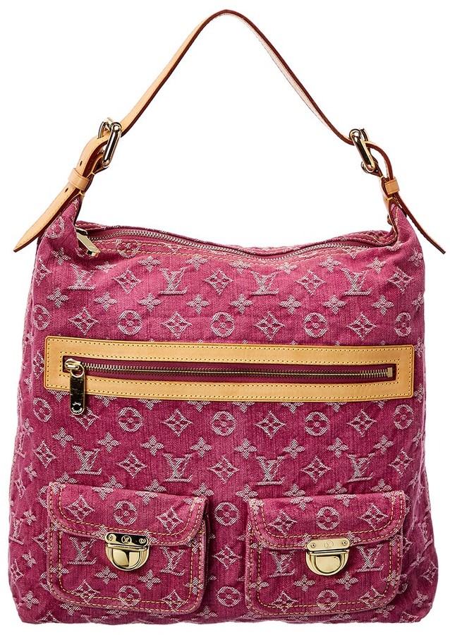 Louis Vuitton Pink Monogram Denim Baggy Gm - ShopStyle Bags