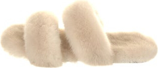 Saint Laurent Mink Slides - ShopStyle