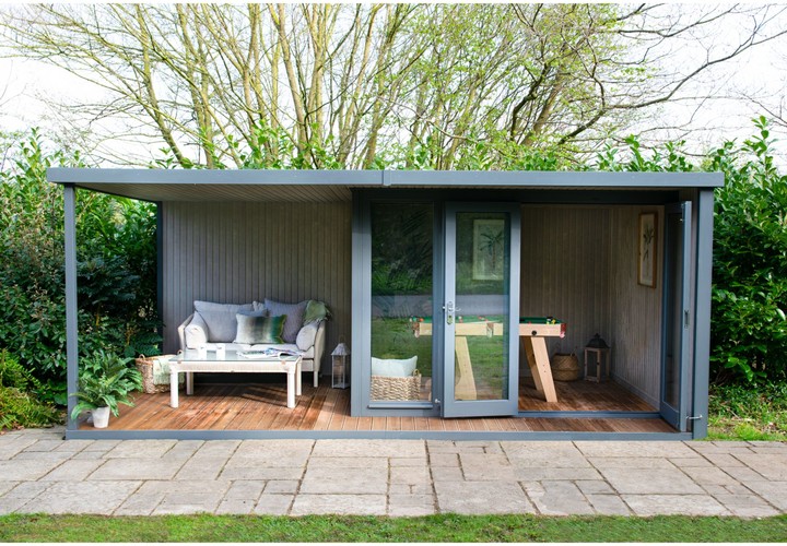 Crane Garden Buildings 3 x 5.4m The Hub Plus Right-Hand Corner Garden ...