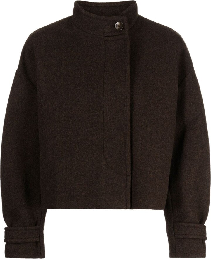 STUDIO TOMBOY High-Neck Wool-Blend Jacket - ShopStyle