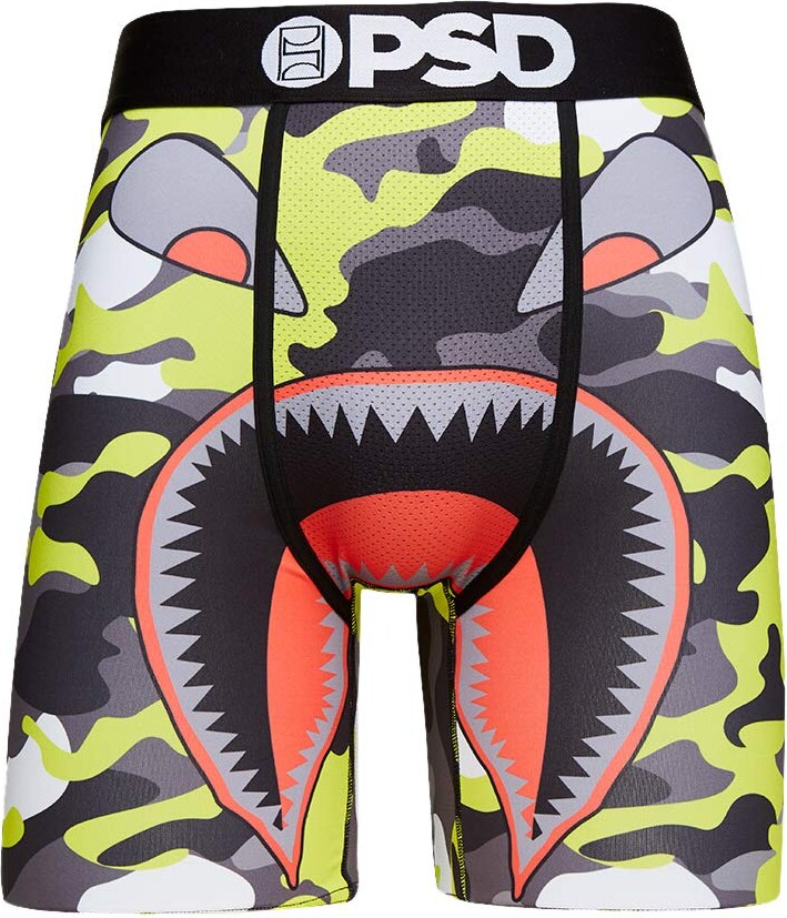 PSD Underwear Men's Stretch Elastic Wide Band Boxer Brief Underwear ...