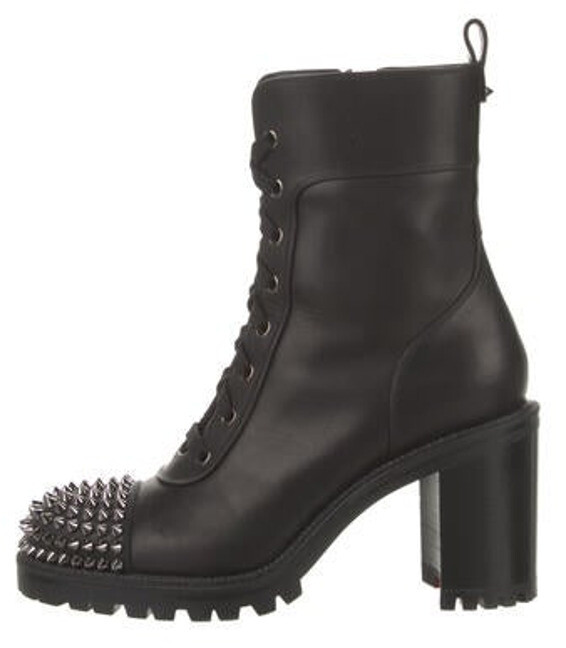 Christian Louboutin TS Croc 70 Spike Accents Combat Boots - ShopStyle