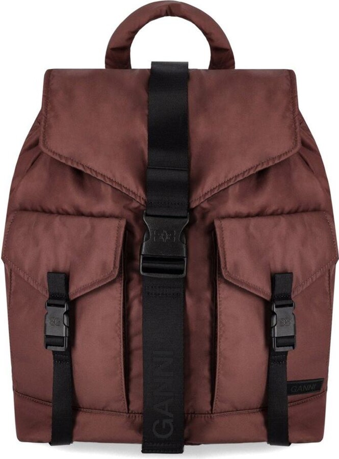 Ganni Tech Chocolate Backpack - ShopStyle