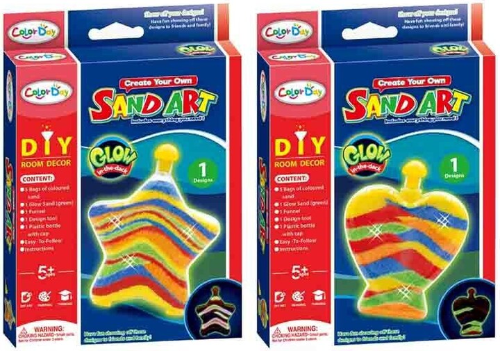UMKYTOYS Wrapped Glow in The Dark Pocket Sand Childrens Art and Craft ...