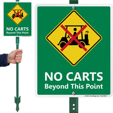 SmartSign No Carts Beyond This Point Sign and Stake Kit - ShopStyle ...