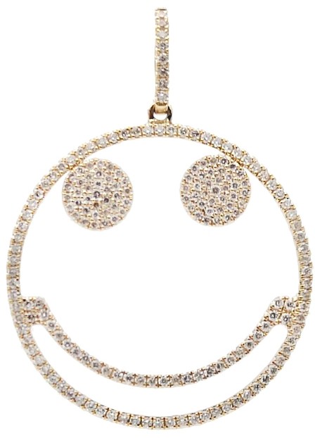 Rosa de la Cruz Smiley Face Diamond Pendant - ShopStyle Fine Necklaces