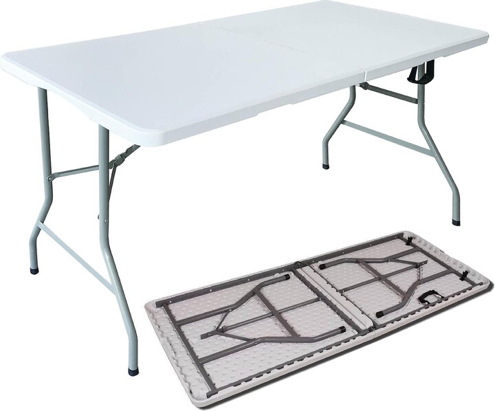House of Home Folding Plastic Table 5ft Heavy Duty Camping Picnic ...