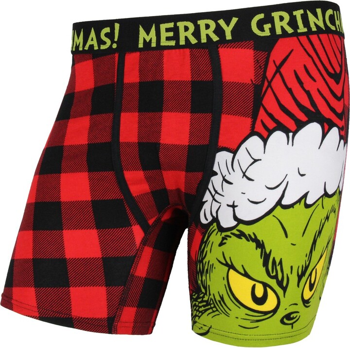 Seven Times Six Dr. Seuss The Grinch Merry Grinchmas Santa Grinch Boxer ...