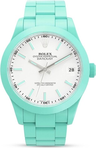 PRIVATE LABEL LONDON Rolex Datejust Smooth Ceramic Ccoated White Dial ...