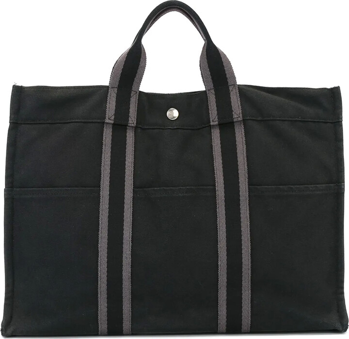 Hermes Canvas Rectangular Tote - ShopStyle