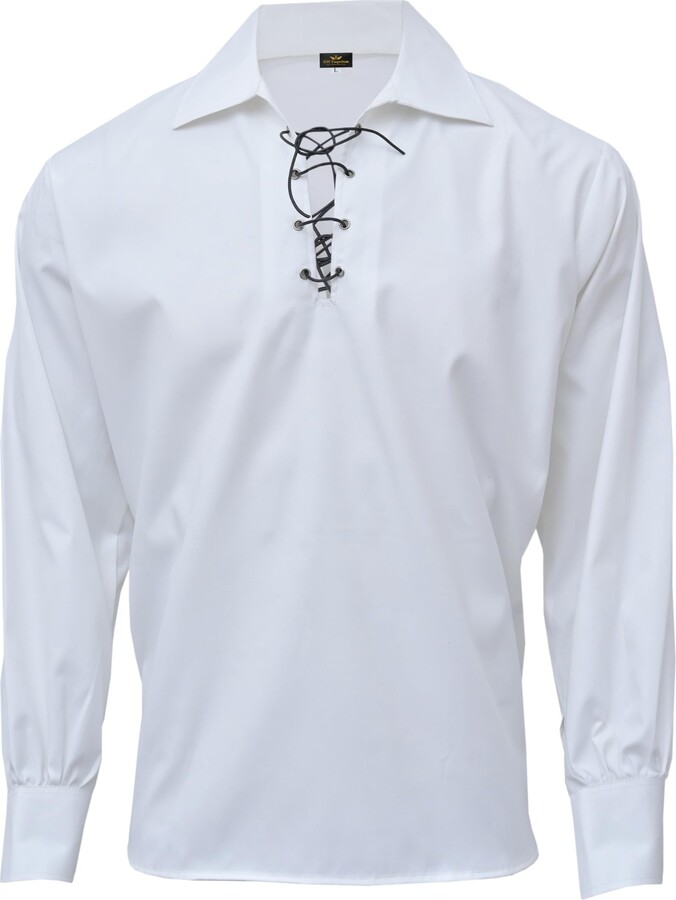 Kilt Emporium Men's Jacobite Ghillie Shirt for Kilts Medieval ...