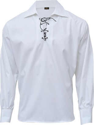 Kilt Emporium Men's Jacobite Ghillie Shirt for Kilts Medieval ...