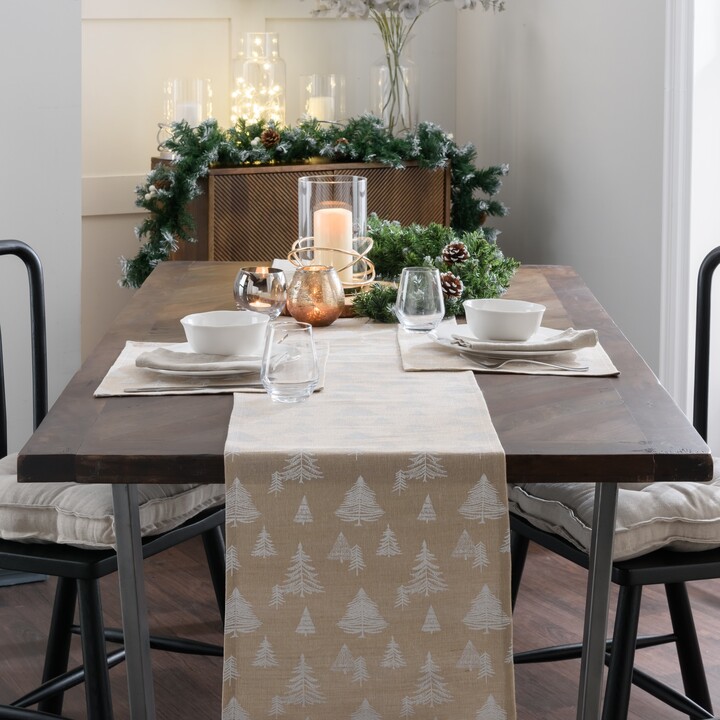 Dunelm Spruce Trees Cotton Jute Table Runner Natural - ShopStyle