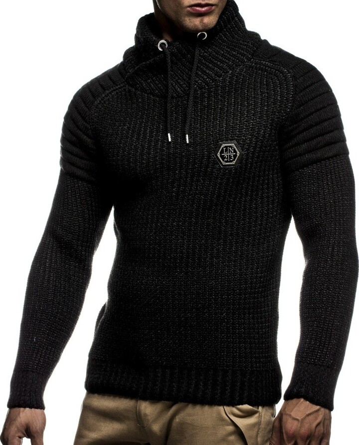 Leif Nelson Men’s Knitted Pullover | Long-sleeved slim fit Knitwear ...