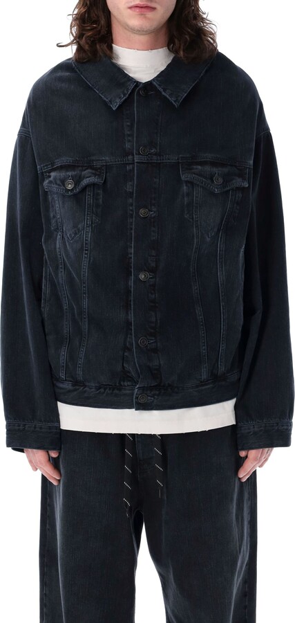 Balenciaga Off-shoulder Denim Jacket - ShopStyle
