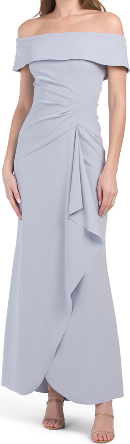 Xscape Evenings Off The Shoulder Ruffle Gown - ShopStyle