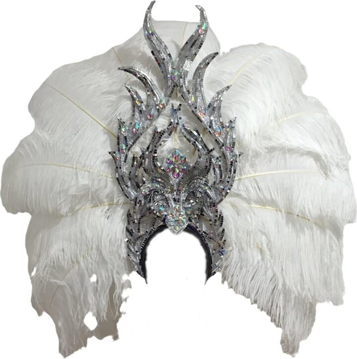 WXFFZ Feather Headpiece Samba Opening Dance Headdress Carnival Headband ...