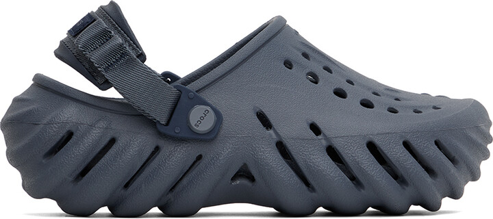 Crocs Gray Echo Clogs - ShopStyle Sandals