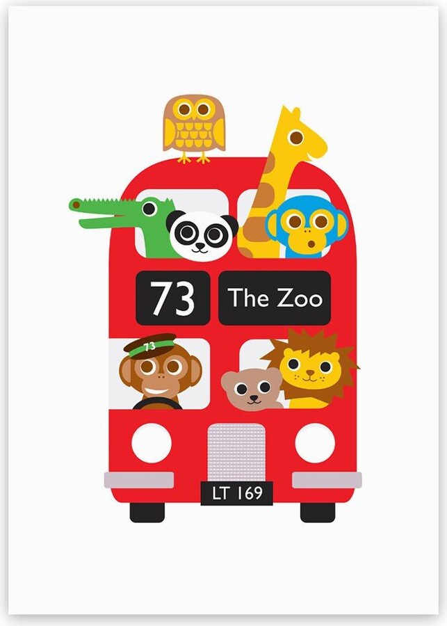 East End Prints Dicky Bird - London Bus Zoo by Dicky Bird - ShopStyle ...