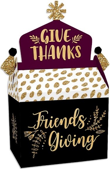Big Dot of Happiness Elegant Thankful for Friends - Treat Box Party ...