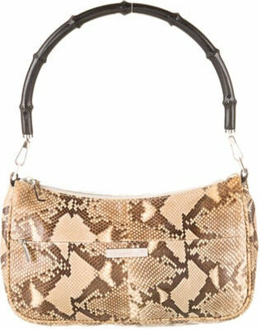 Gucci Python Bamboo Handle Bag - ShopStyle