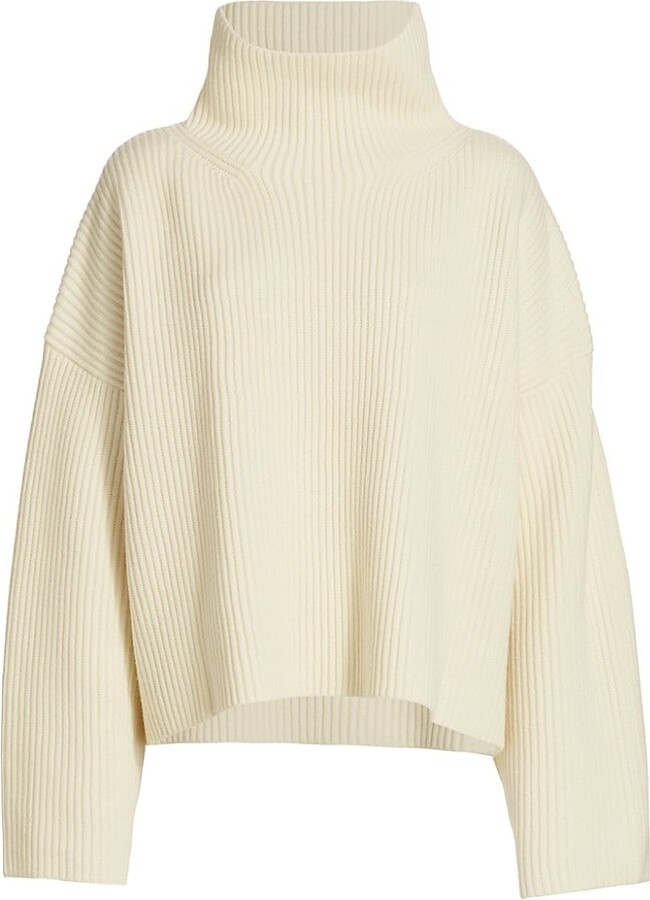 Totême Boxy Ribbed Turtleneck Sweater - ShopStyle
