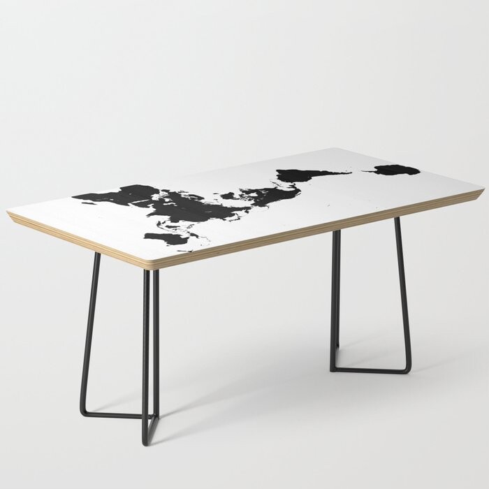 Society6 Dymaxion World Map (Fuller Projection Map) - Minimalist Black ...