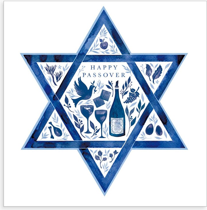 Woodmansterne Happy Passover Star And Icons Greeting Card - ShopStyle