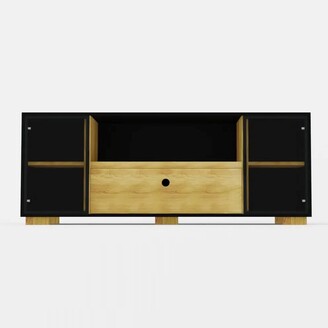 Etsy Modern Oak Tv Stand Custom Media Console Design Cabinet Natural ...