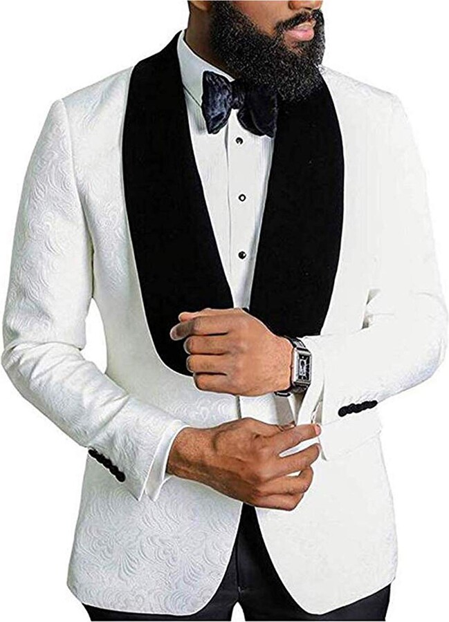 Leader of the Beauty Men's Suit Shawl Lapel Prom Jacket Casual Floral ...