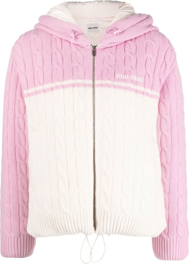 Miu Miu Cable-Knti Puffer Jacket - ShopStyle