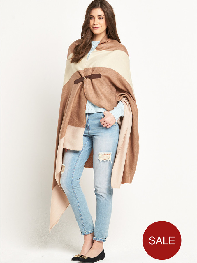 Blush Multi Stripe Cape - ShopStyle Accessories