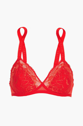 Simone Perele Lace And Point D'esprit Soft-cup Bra - ShopStyle